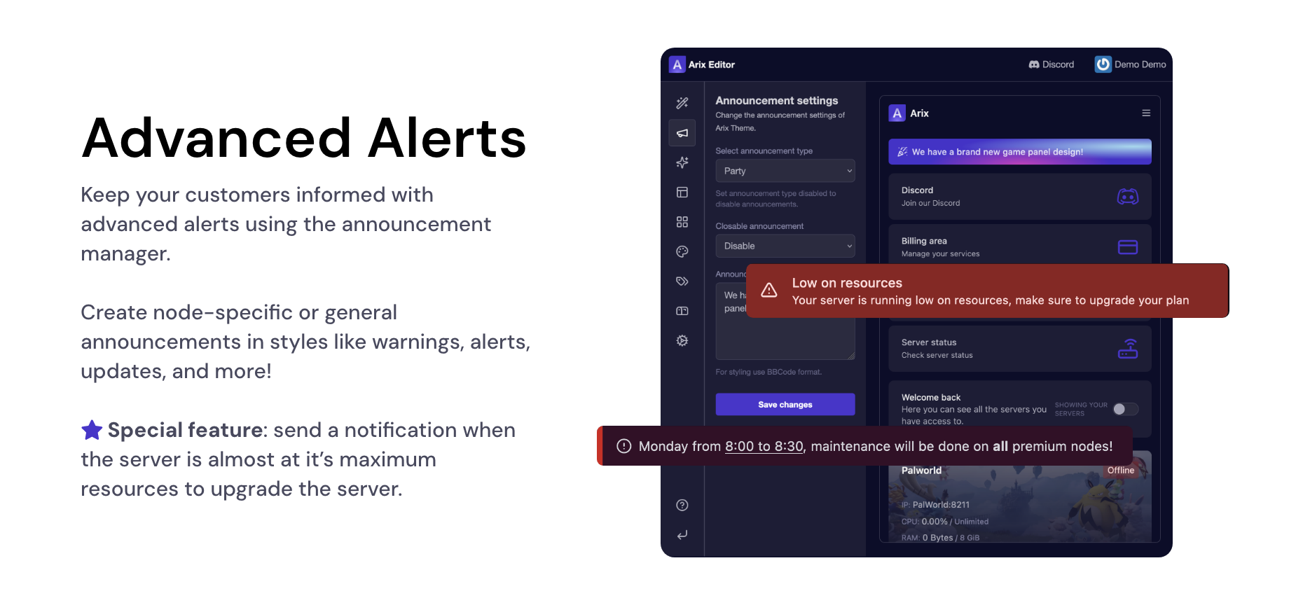 Arix Theme | Latest Pterodactyl | BuiltByBit
